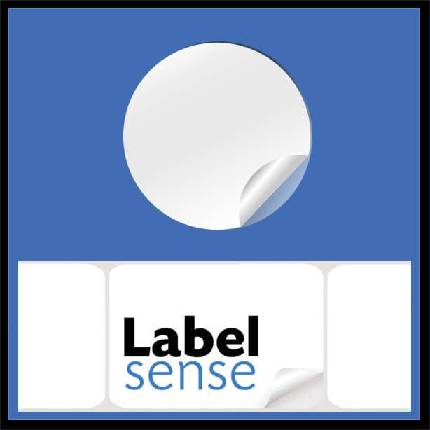 Circular Labels - White Permanent - Calco Paper Services Ltd